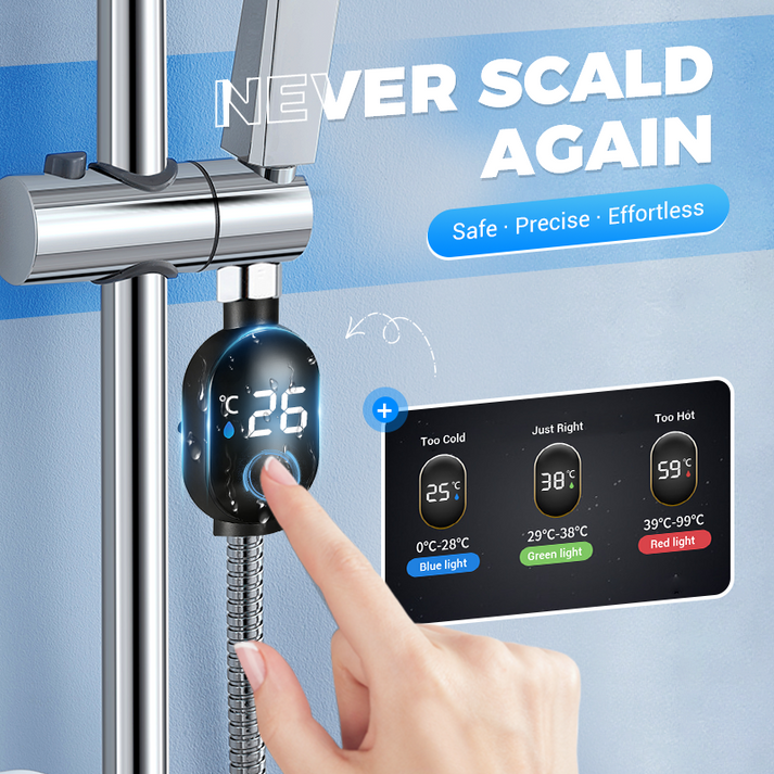 🌡️ Shower Thermometer - Instant Digital Display, Waterproof & Easy Ins ...