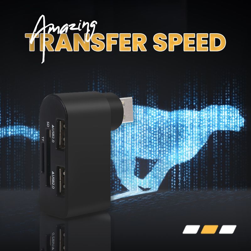 💝Portable 180 Degrees Rotate USB Hub – salefunn